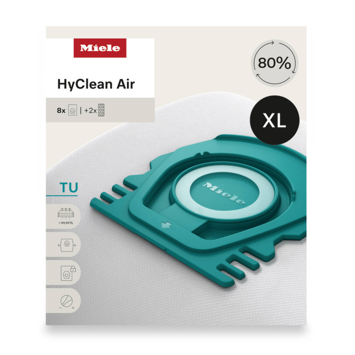 Miele TU XL HyClean Air 8-Pack | Guard S1 & L1 Dustbags